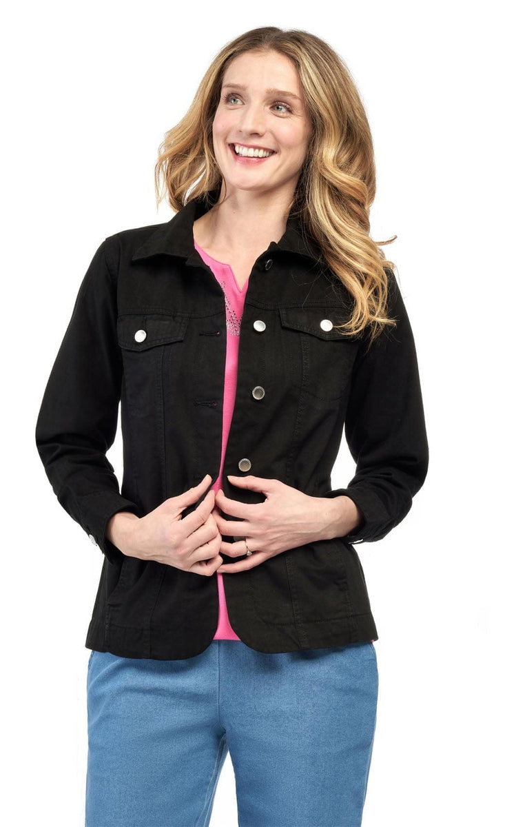 Women's Button Front Brushed Twill Jacket – TURTLE BAY APPAREL